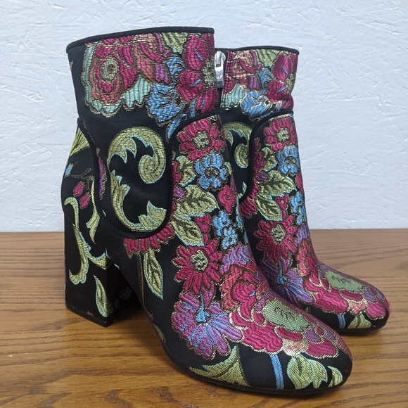 Marc Fisher | Shoes | Marc Fisher Brocade Boots | Poshmark